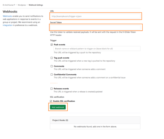 HOW TO ADD WEBHOOK IN GITLAB? – CLOUDCONTROL