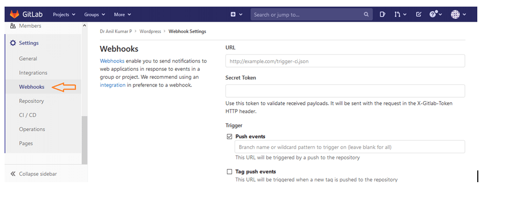 How To Add Webhook In Gitlab Cloudcontrol 8103