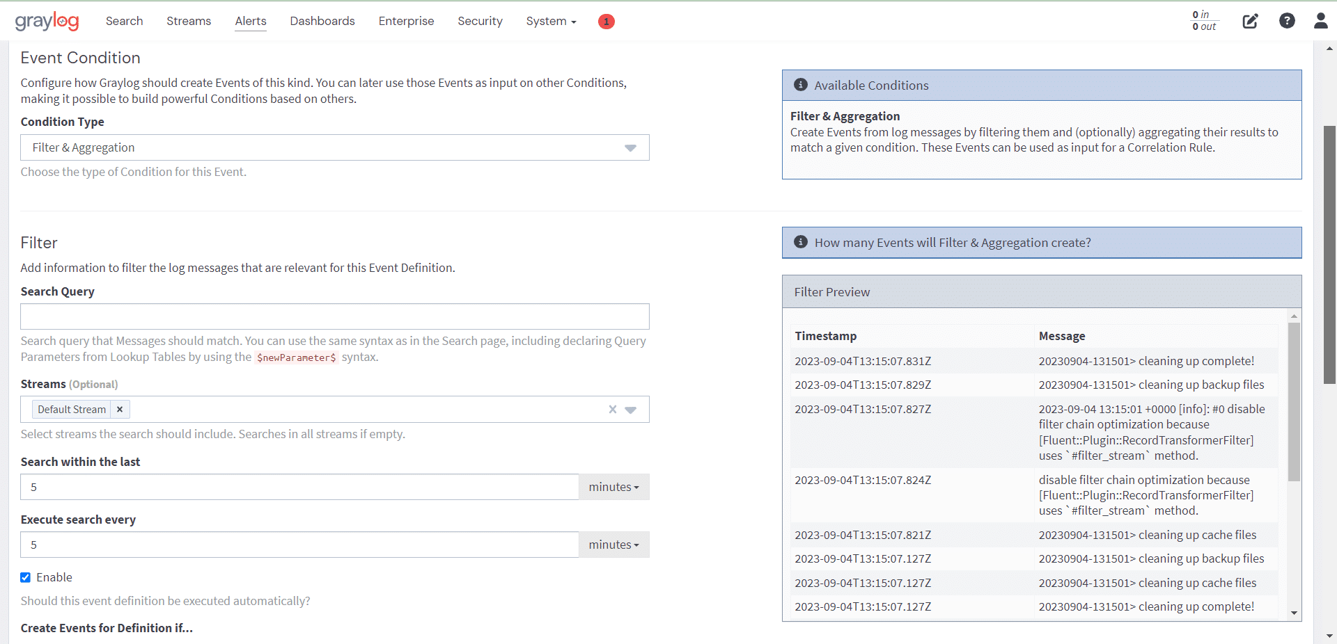 Mastering Graylog: Events & Alerts